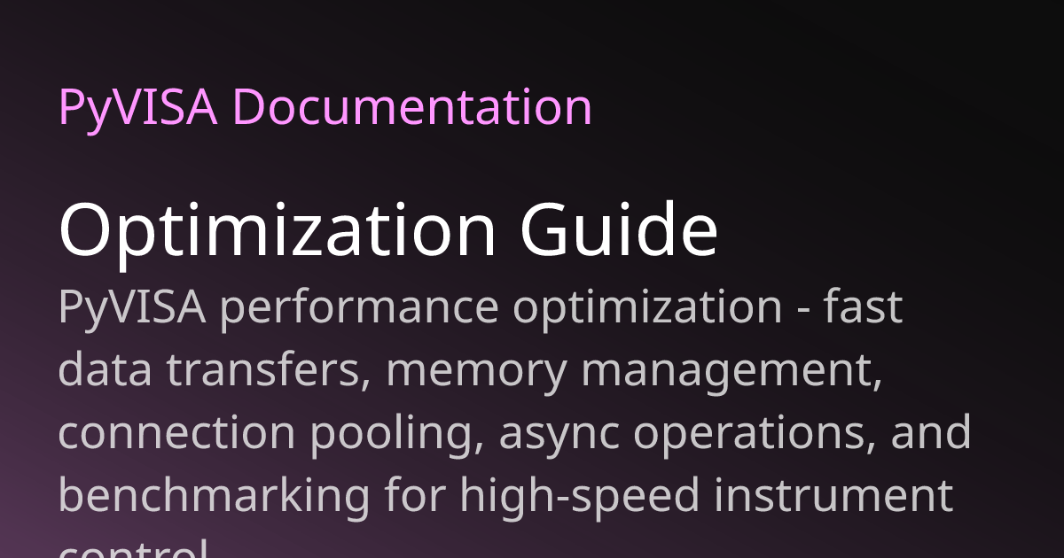 Optimization Guide