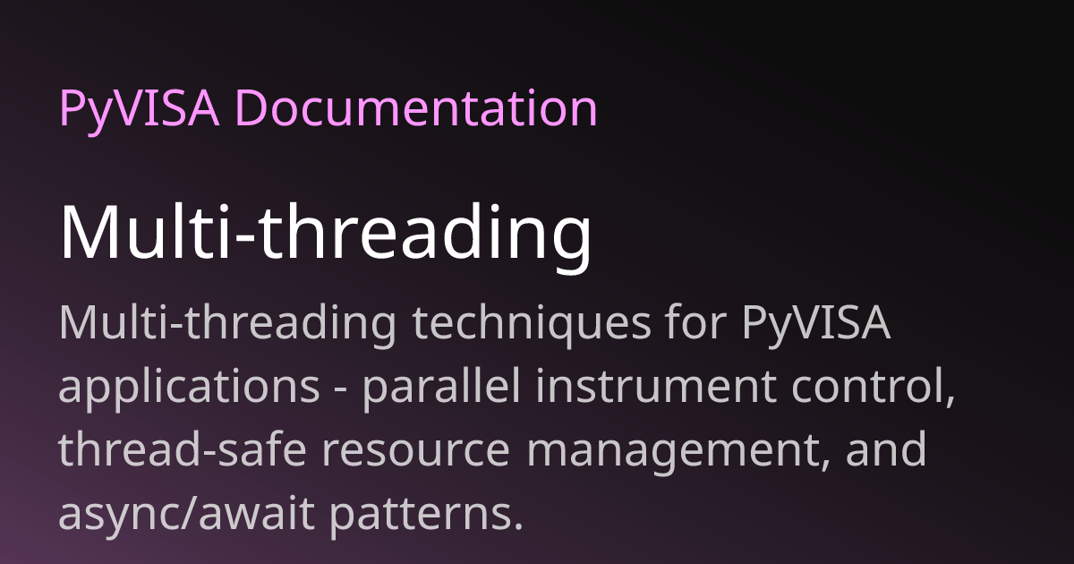 Multi-threading