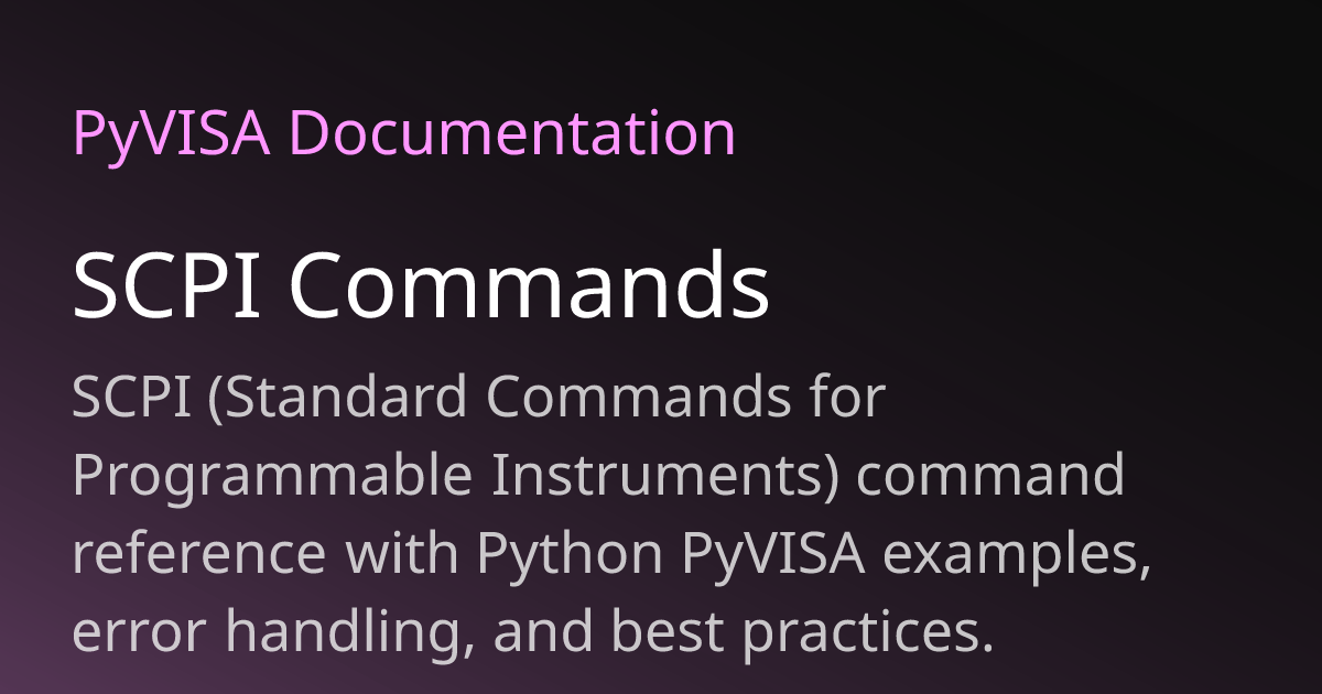 SCPI Commands